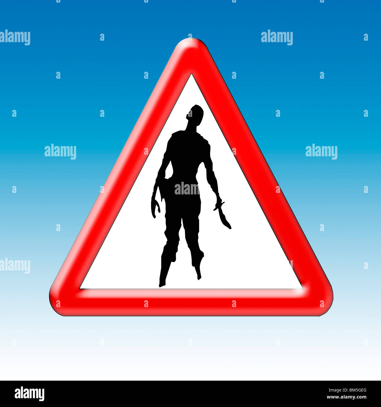Warning Zombies! Graphical representation using Road Warning Sign with ...