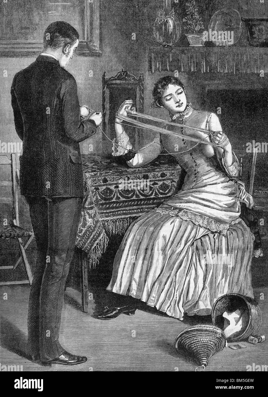 19th century victorian couple painting hi-res stock photography and ...