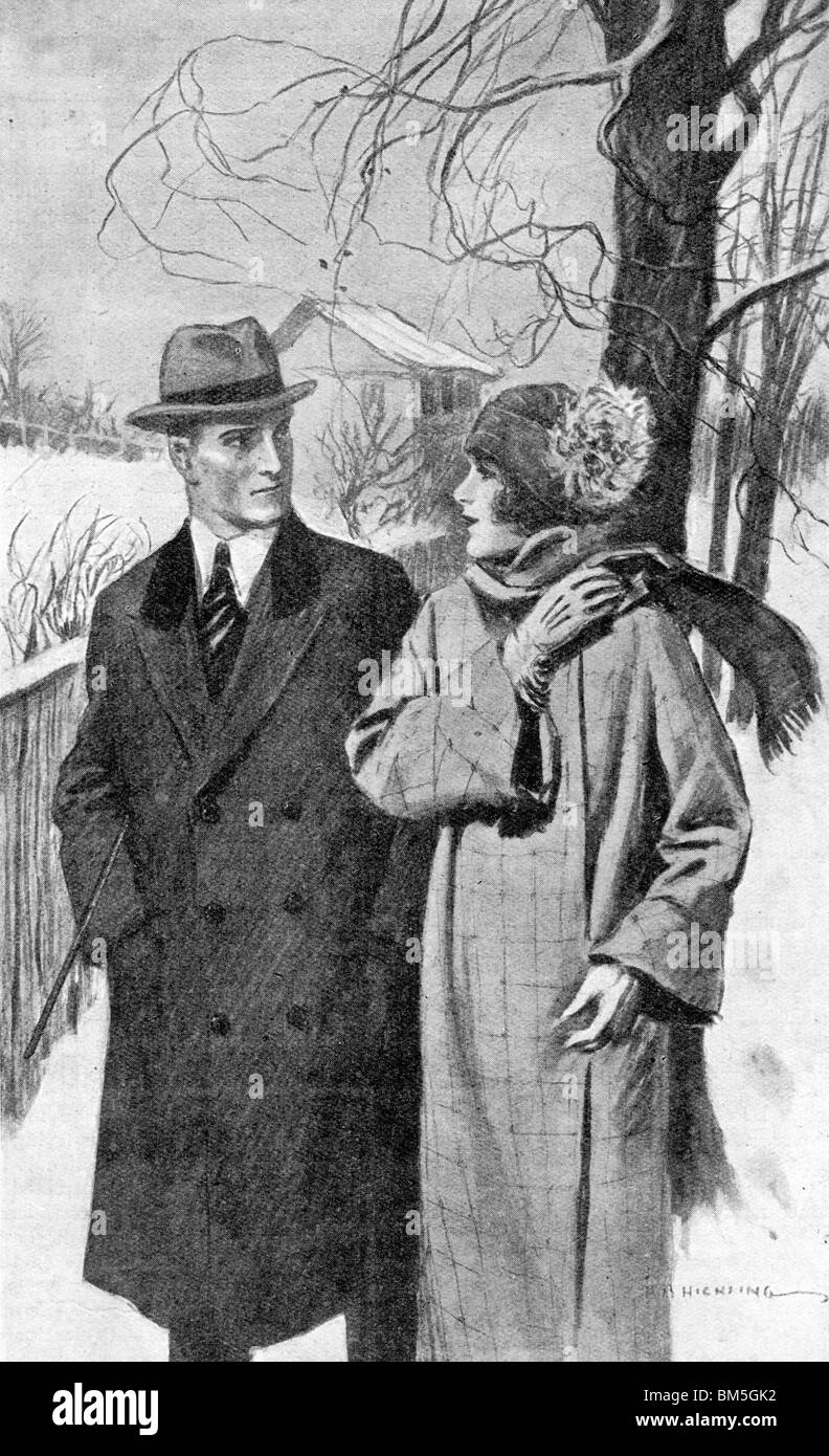 Snowy winter scene people Black and White Stock Photos & Images - Alamy