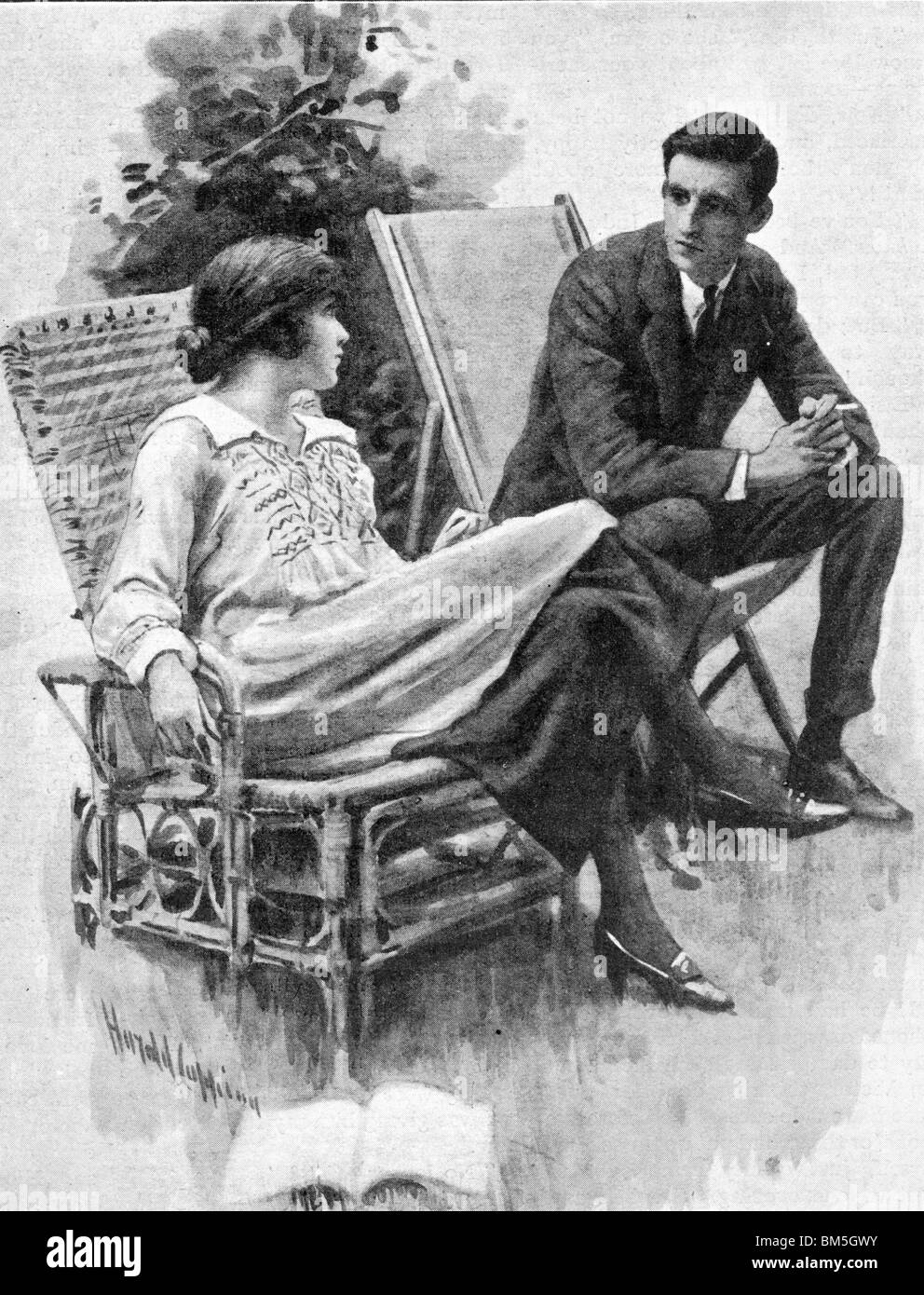 19th century victorian couple painting hi-res stock photography and ...