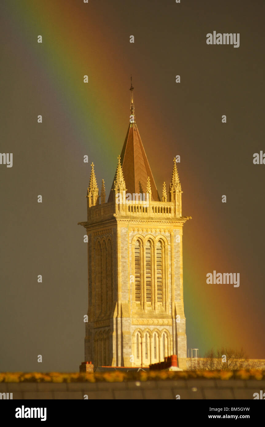 Rainbow appears in clouds hi-res stock photography and images - Alamy