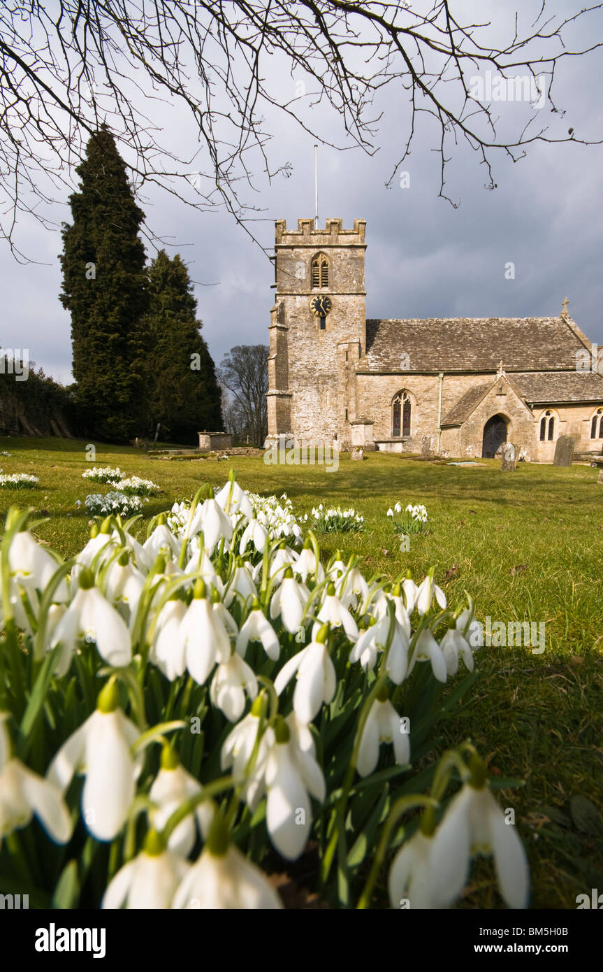 St Andrew's Church, Miserden, Cotswolds, Gloucestershire, UK Stock ...