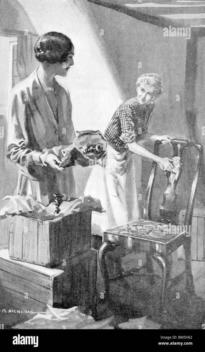 Women cleaning 1800s hi-res stock photography and images - Alamy