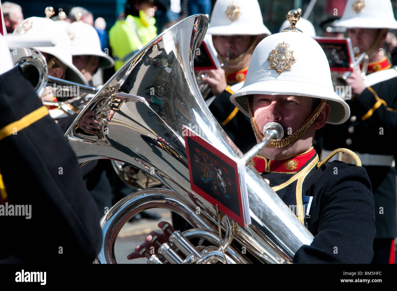 Royal Marine bandsman Stock Photo - Alamy
