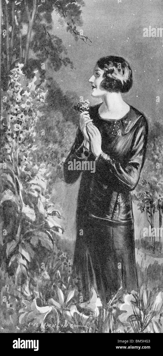 Enjoying garden Black and White Stock Photos & Images - Alamy