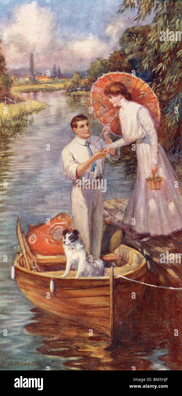 19th century victorian couple painting hi-res stock photography and ...