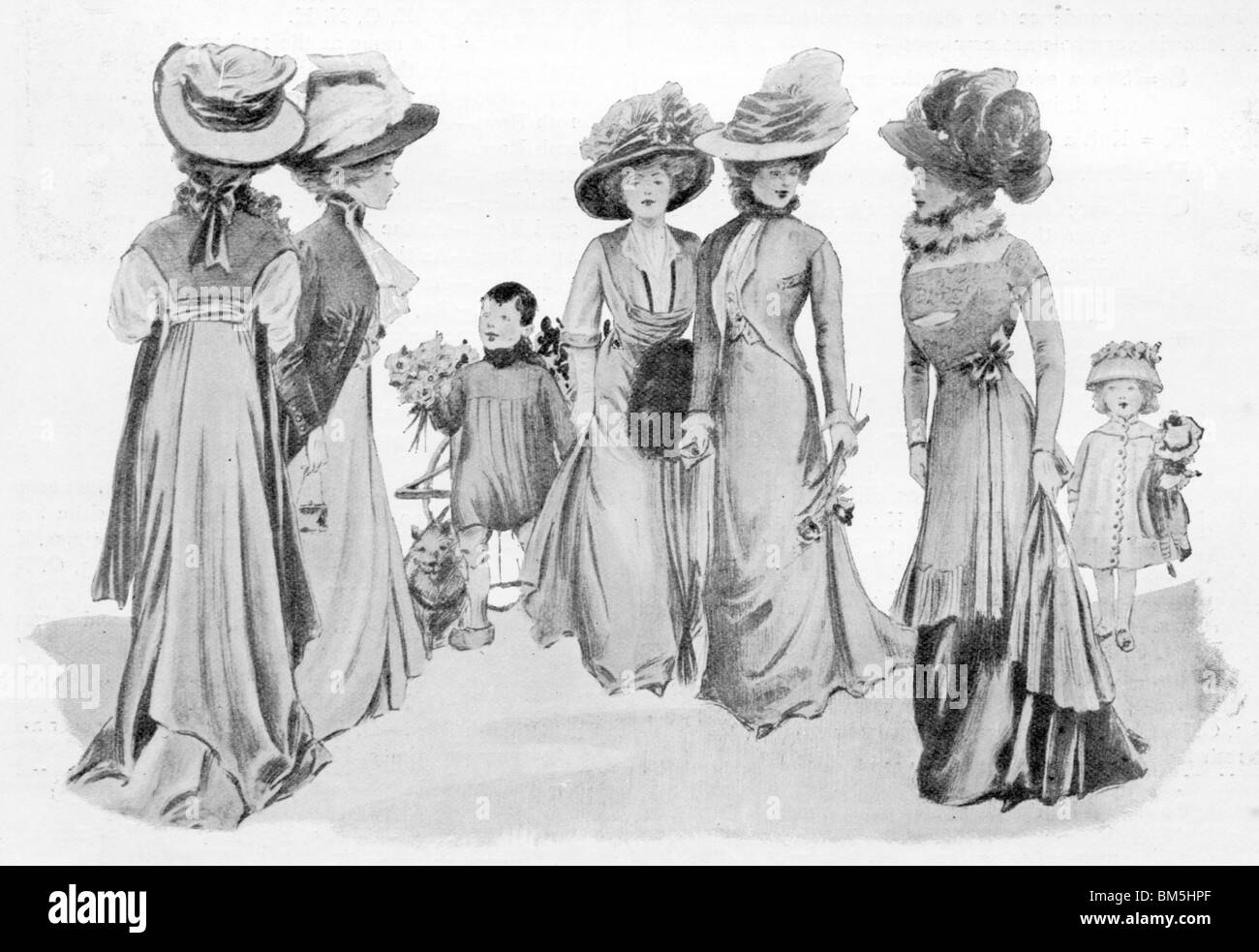 Dress Designs from Paris, early 1900's Stock Photo - Alamy
