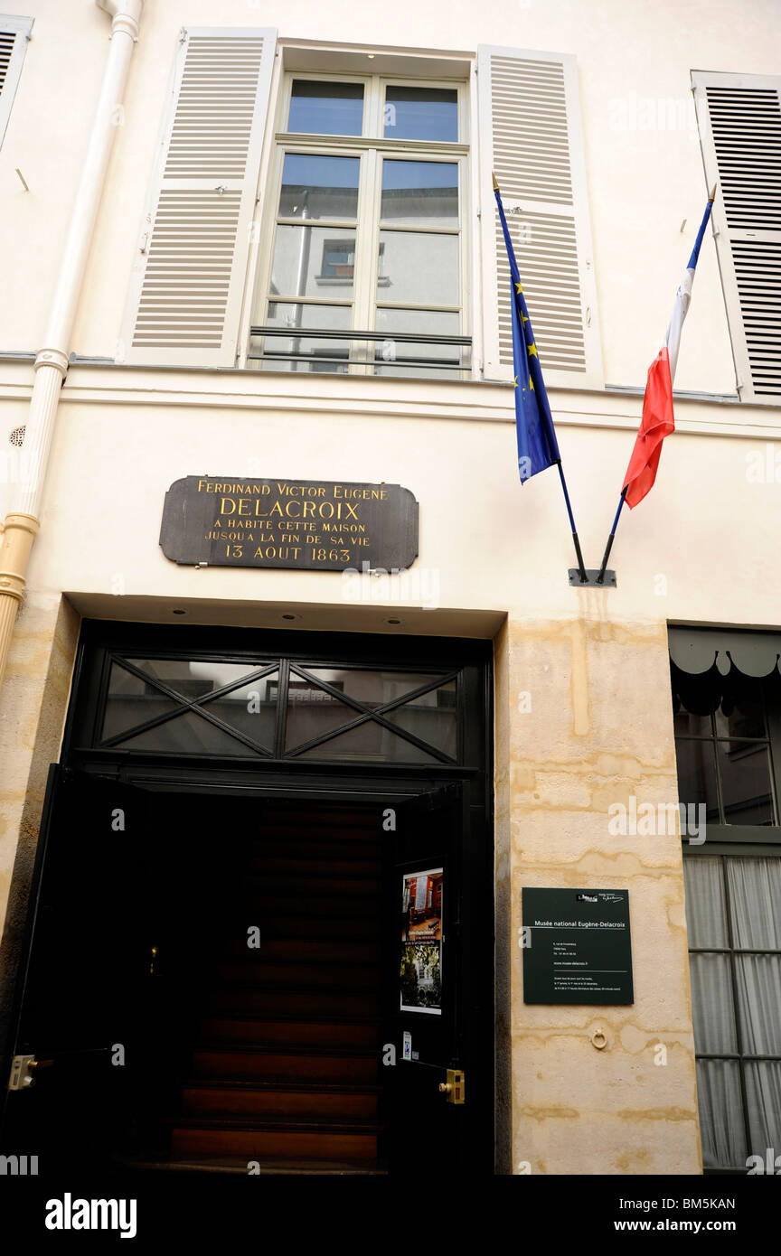 Delacroix museum in place de furstemberg square hi-res stock ...