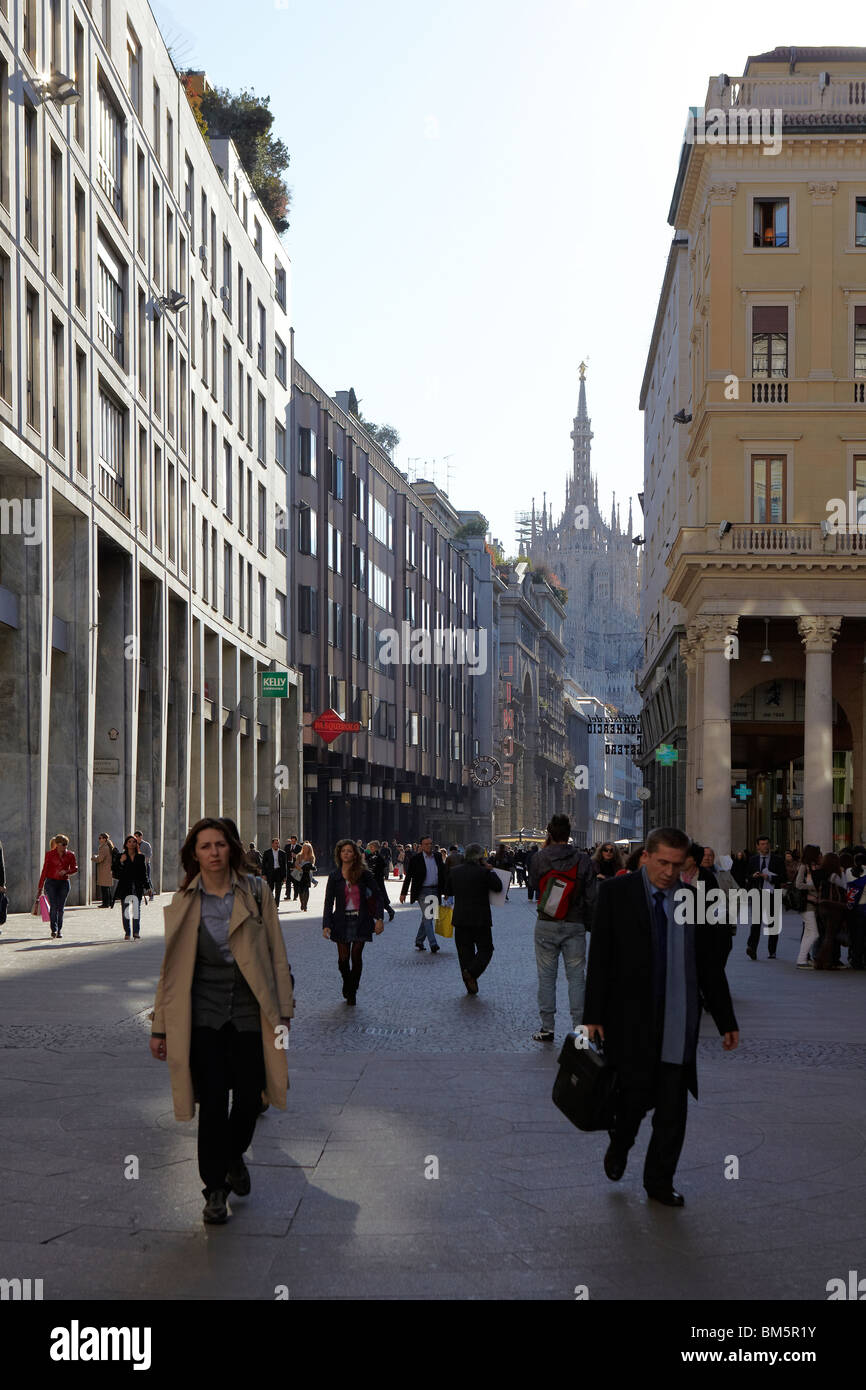 Typical street in Milan, Italy Stock Photo - Alamy