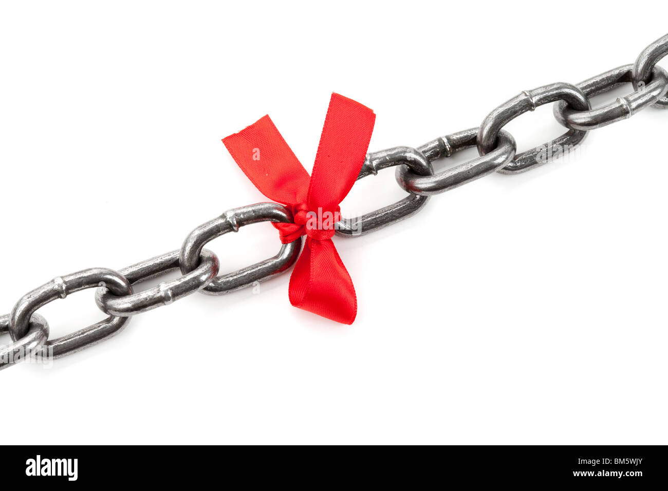 Chain red ribbon hi-res stock photography and images - Alamy