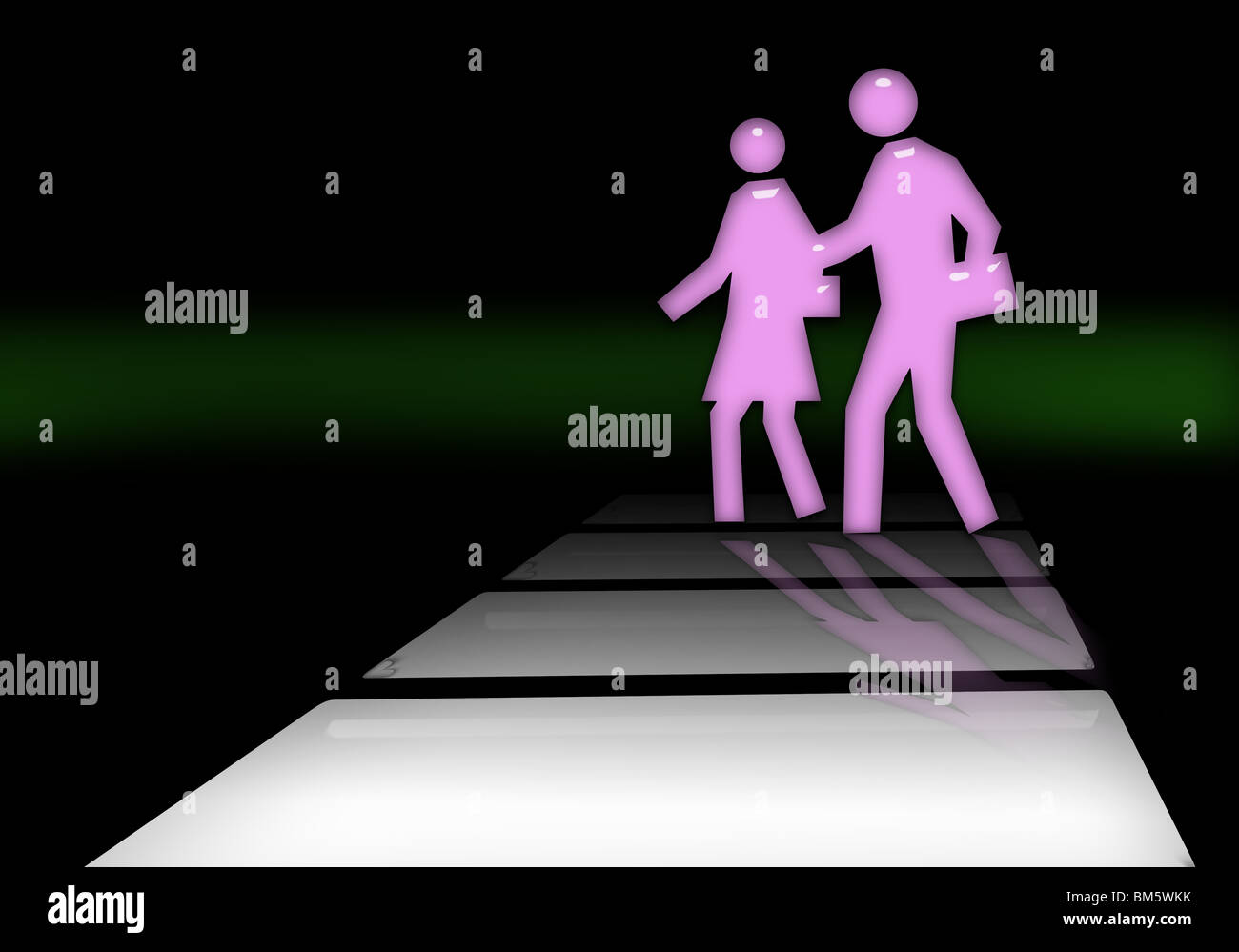 Single female pedestrian hi-res stock photography and images - Alamy