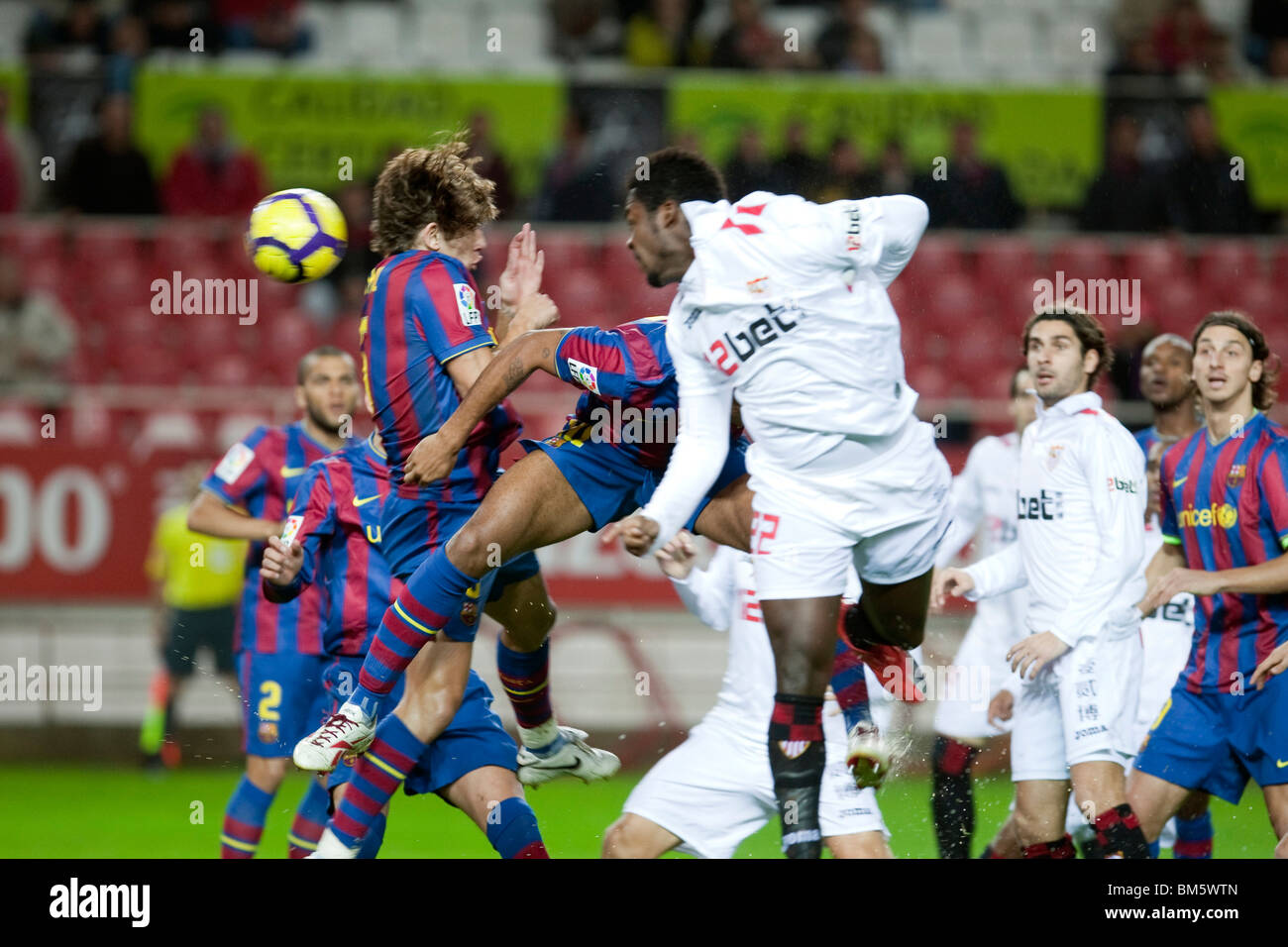 Romaric heading the ball Stock Photo - Alamy