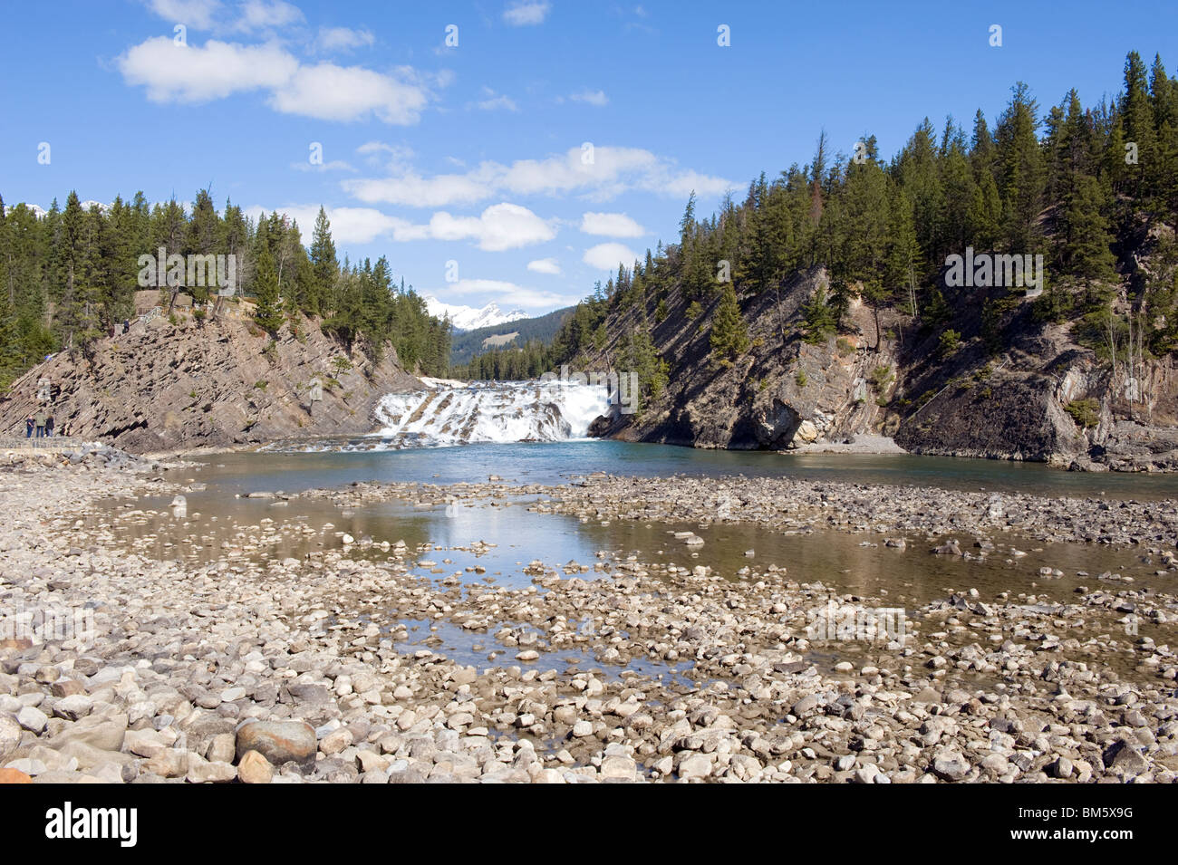 The Bow Falls and Bow River in Banff, Alberta, Canada Stock Photo - Alamy