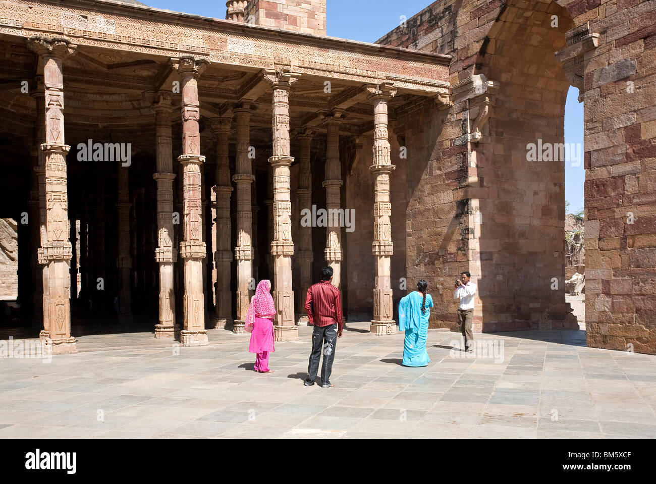 Indian people at Adhai-din-ka-Jhonpra mosque. Ajmer. Rajasthan. India ...