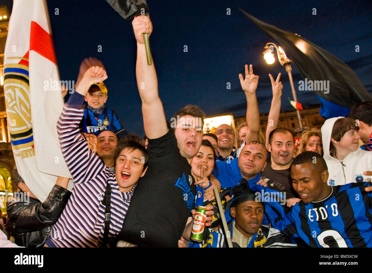 Scudetto celebration Inter, Duomo square, Milan, Italy, 16.05.2010 ...