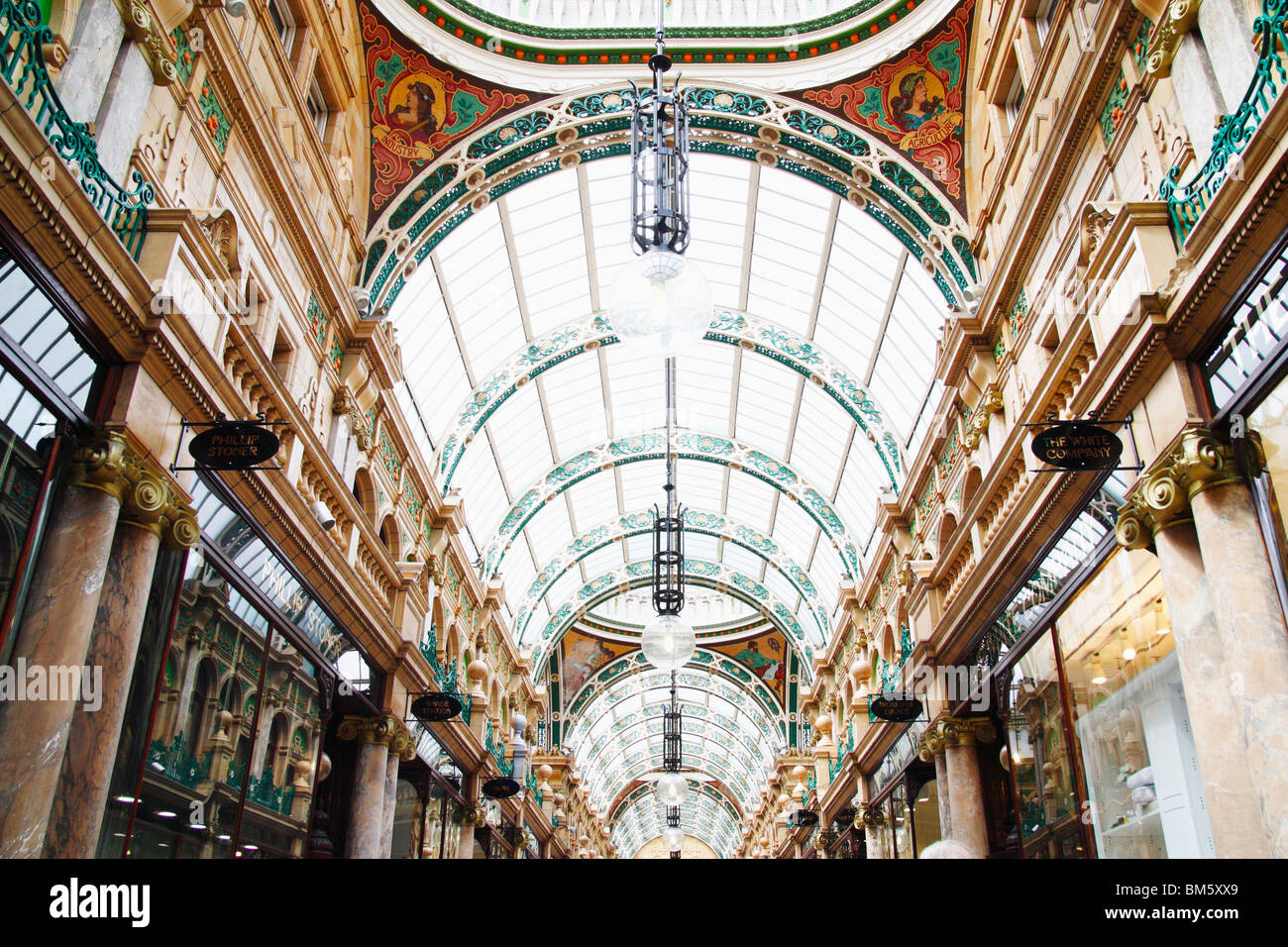 The Victoria Quarter shopping arcade in Leeds, Yorkshire, England Stock ...