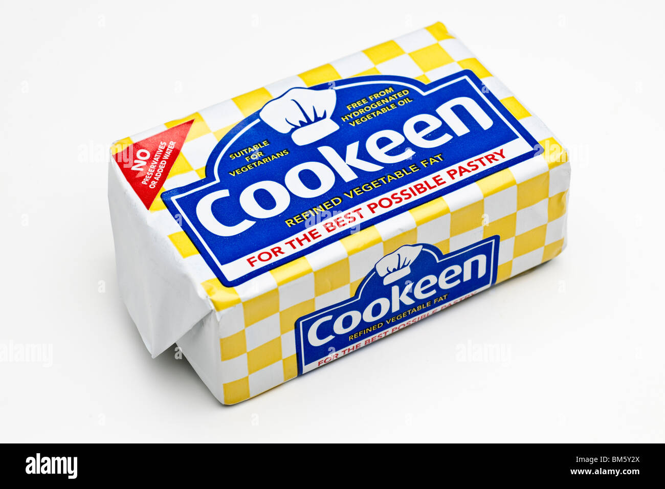 Wrapped block of Cookeen Refined vegetable fat Stock Photo - Alamy