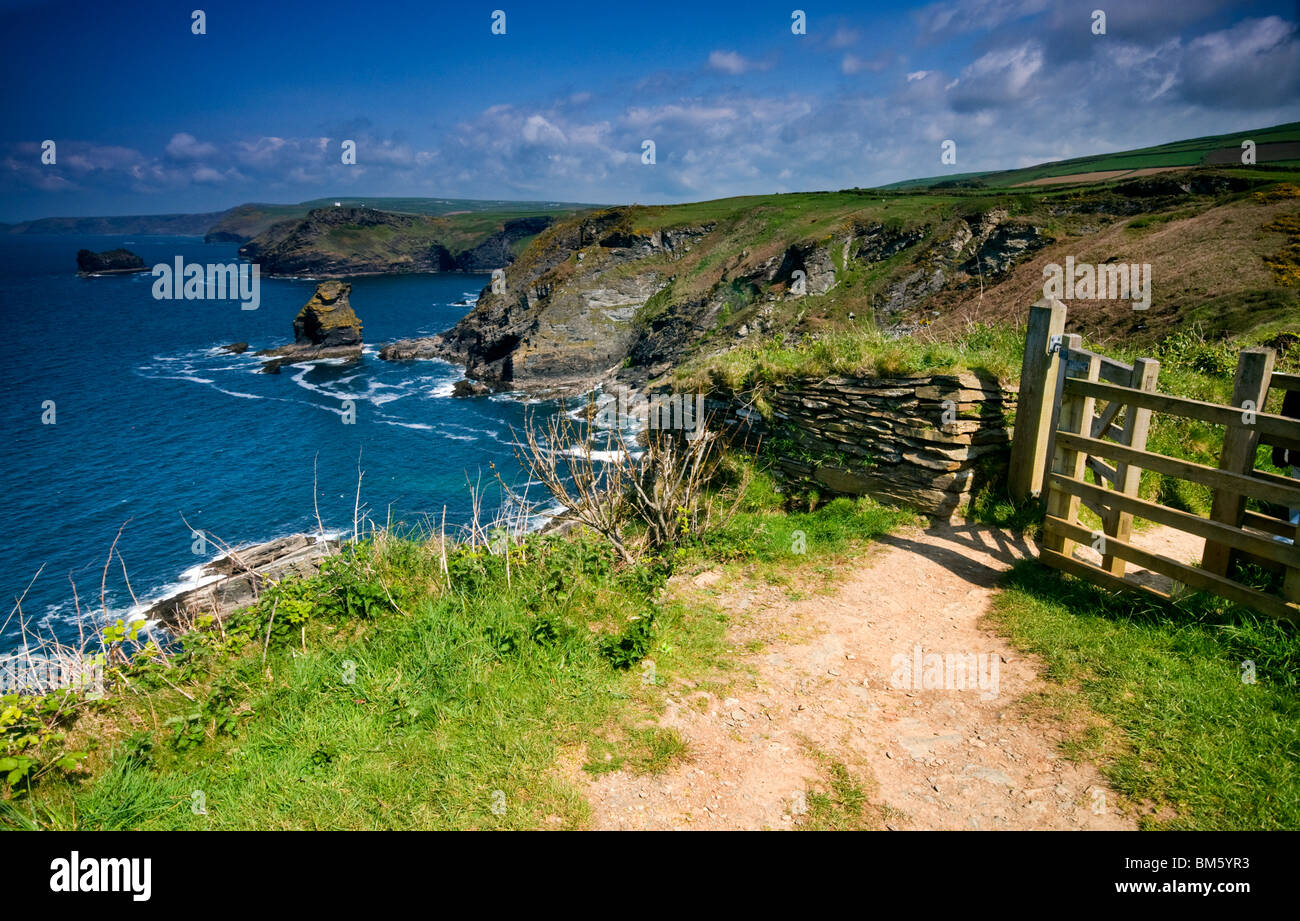 The South West Coast Path near Boscastle in north Cornwall, England, UK ...