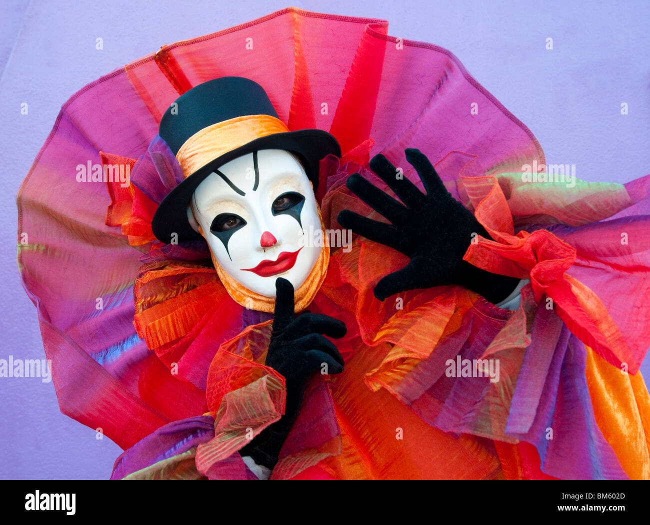 Clown at Venice Carnival, Italy Stock Photo - Alamy