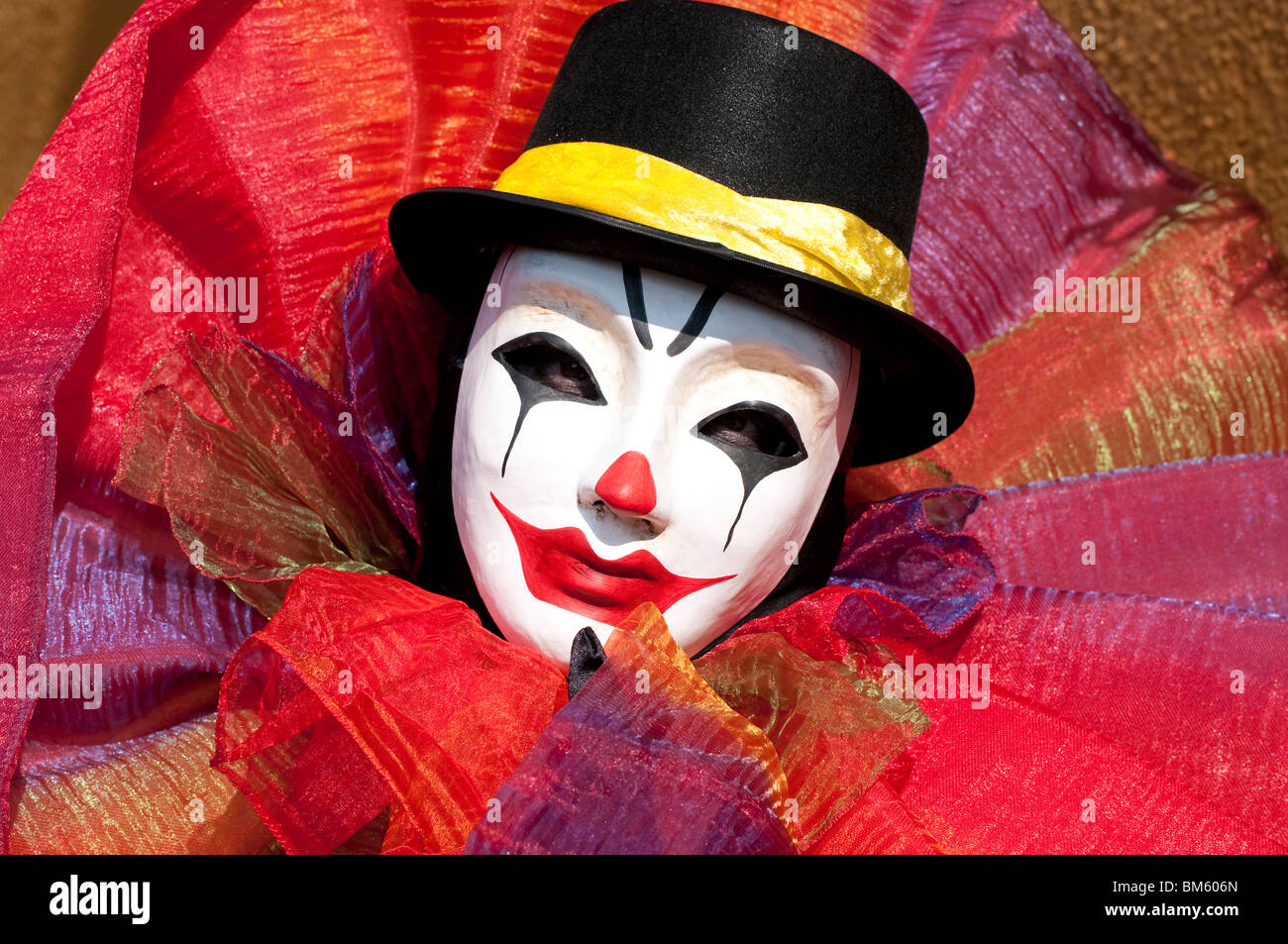 Clown at Venice Carnival, Italy Stock Photo - Alamy