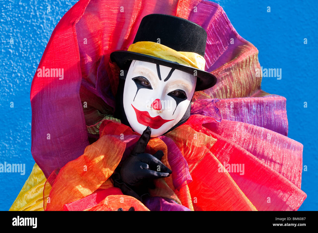 Clown at Venice Carnival, Italy Stock Photo - Alamy