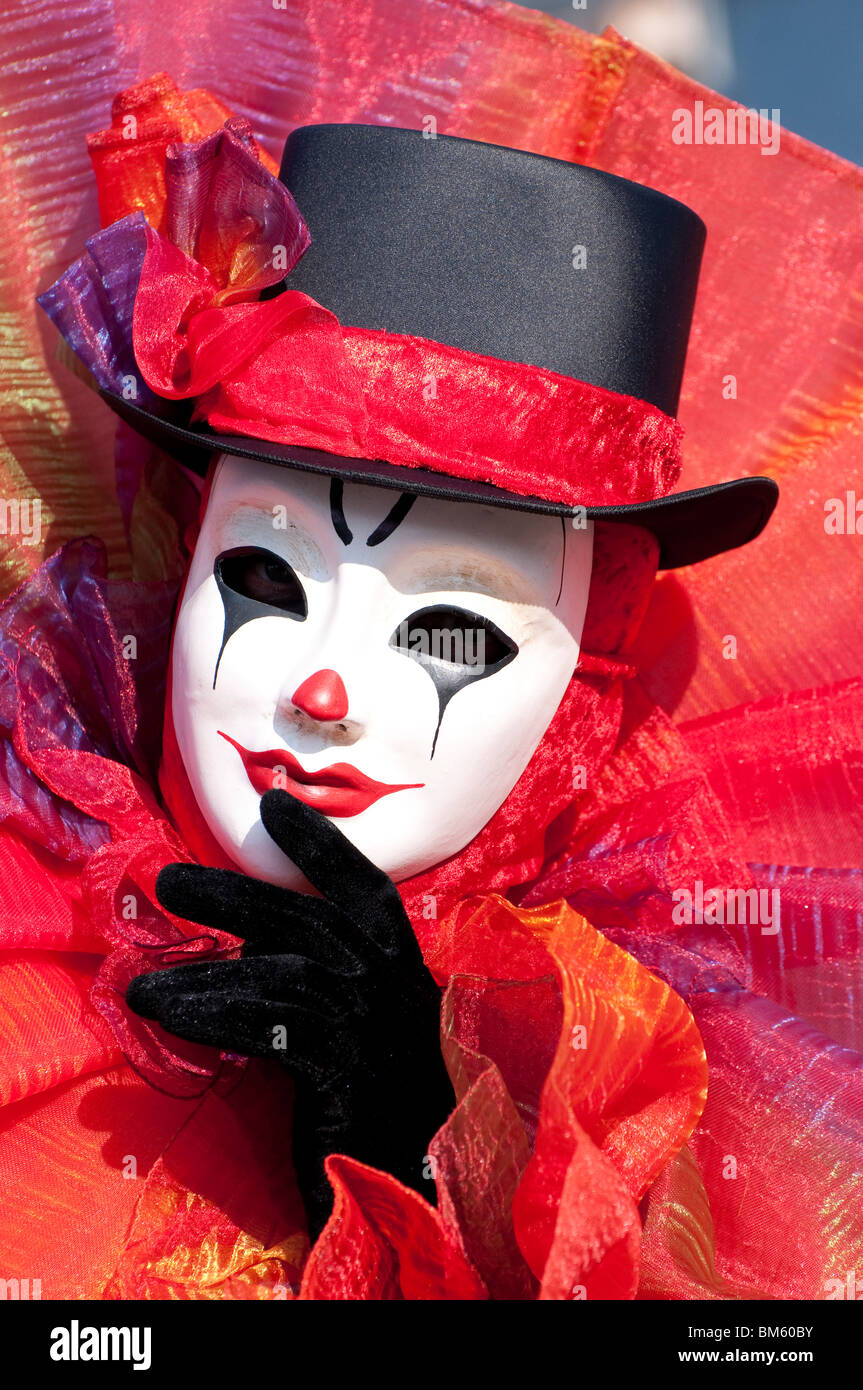 Clown at Venice Carnival, Italy Stock Photo - Alamy