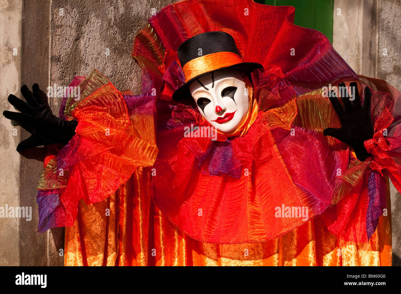 Clown at Venice Carnival, Italy Stock Photo - Alamy