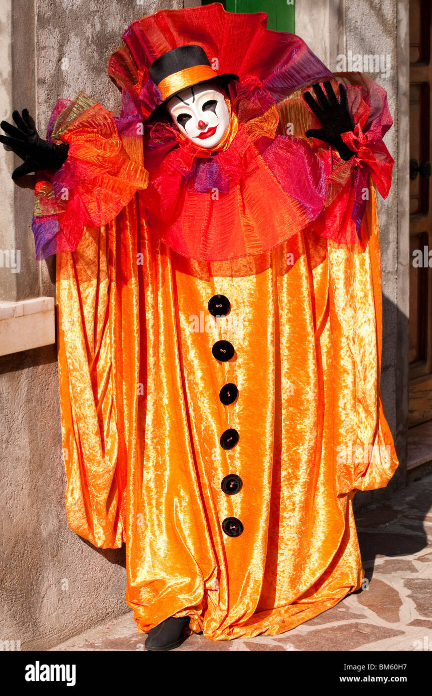 Clown at Venice Carnival, Italy Stock Photo - Alamy