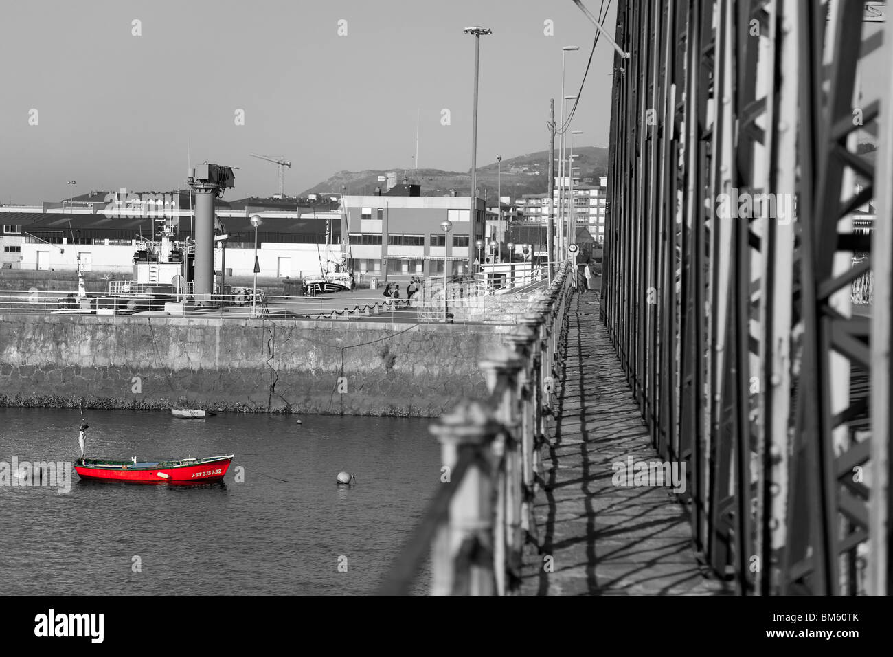 Boat in the river of Colindres, Cantabria, Spain Stock Photo - Alamy