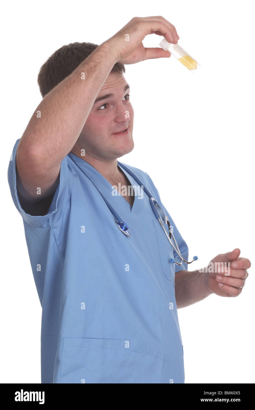 May 2010 - Young male model in medical scrubs as a male nurse Stock ...