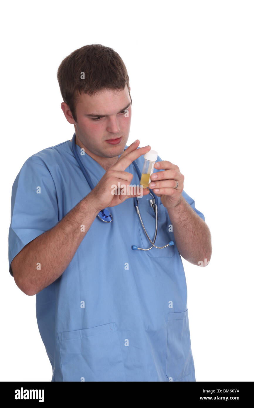 May 2010 - Young male model in medical scrubs as a male nurse Stock ...