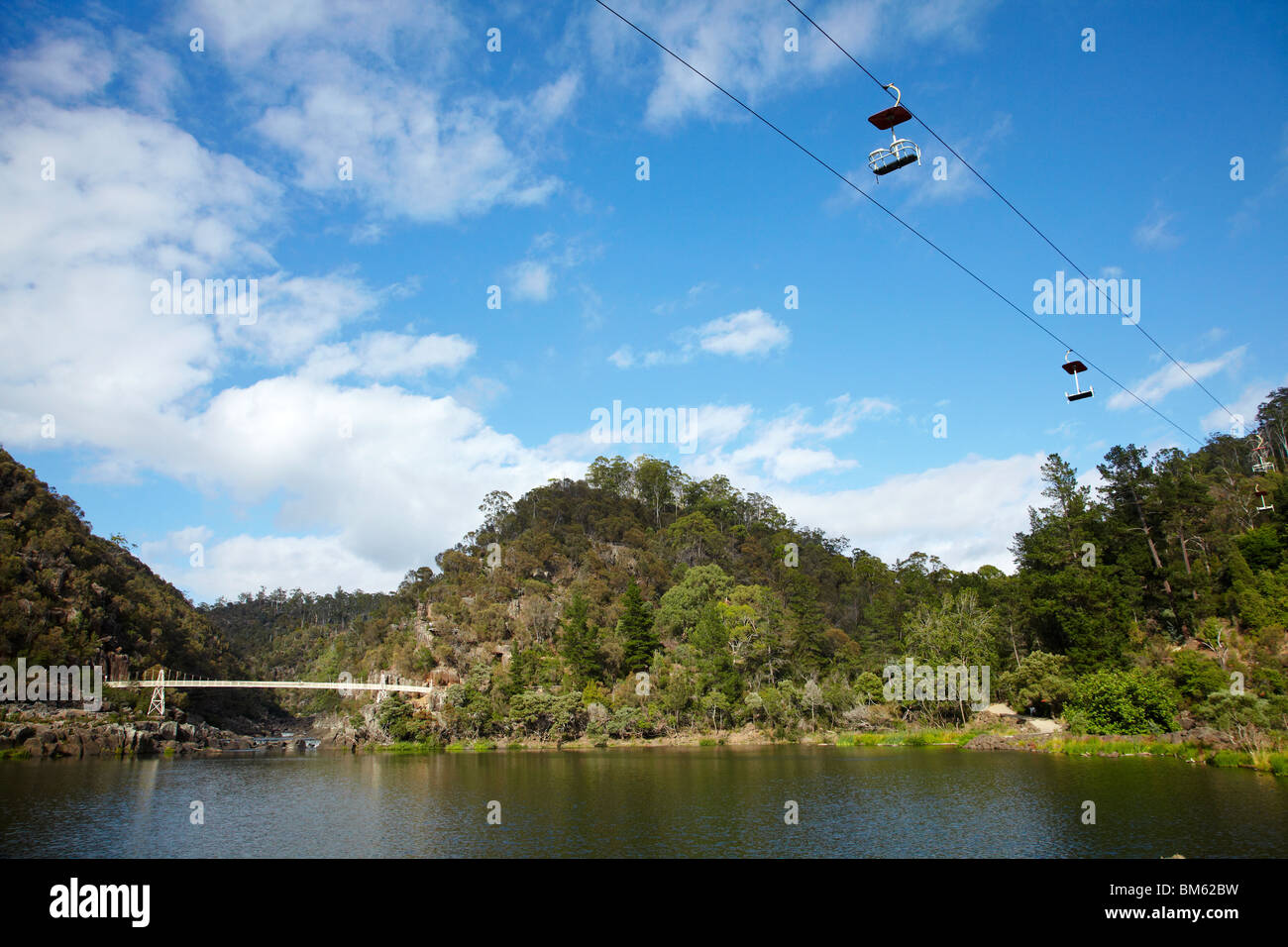 Charilift & Alexandra Suspension Bridge, First Basin, Cataract Gorge ...
