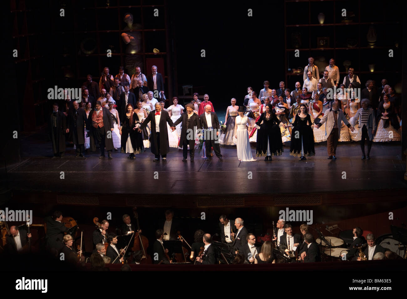 curtain call at the end of performance of The Tales of Hoffmann ...