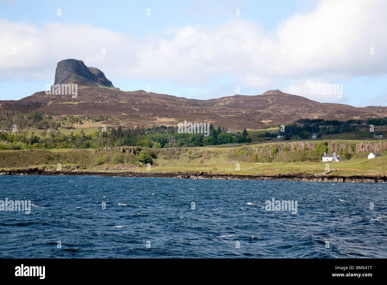 The Isle of Eigg with An Sgurr from the sea, Eigg, Western Isles ...