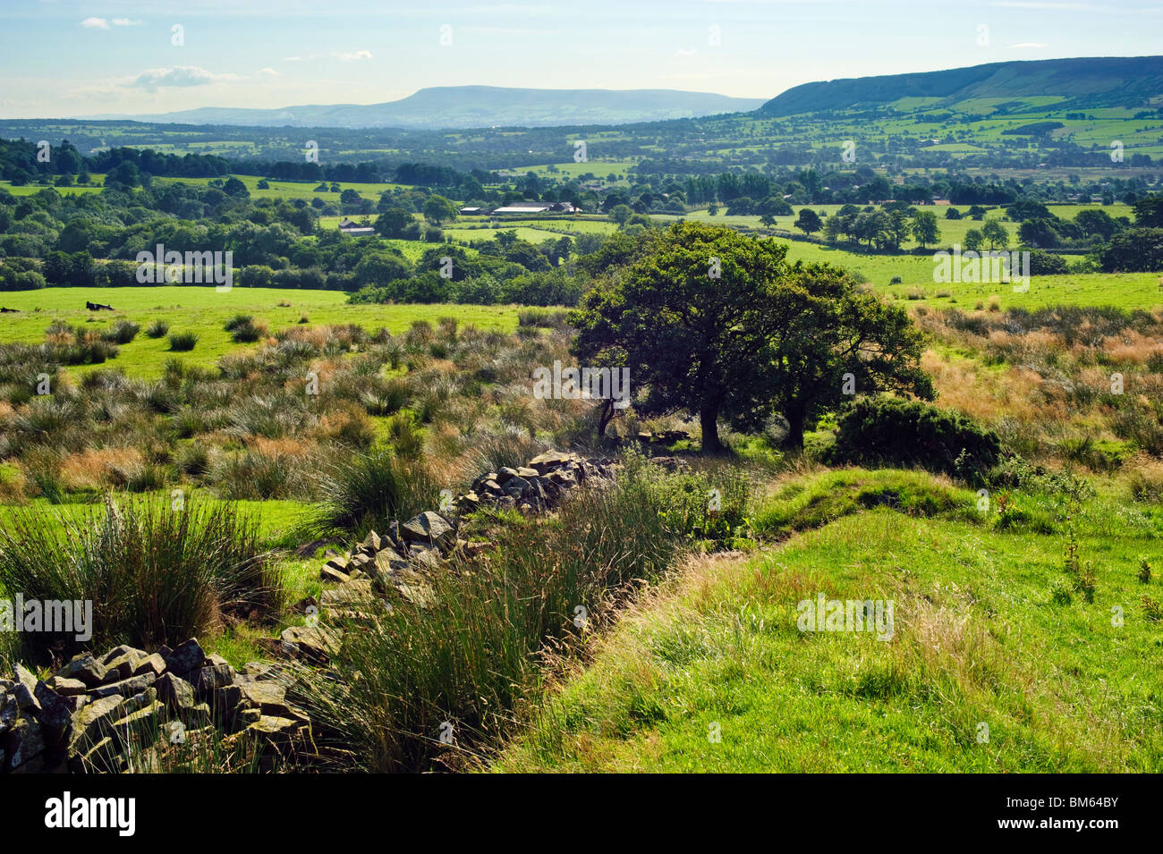 View over the Loud Valley near Chipping, Lancashire, England, with ...
