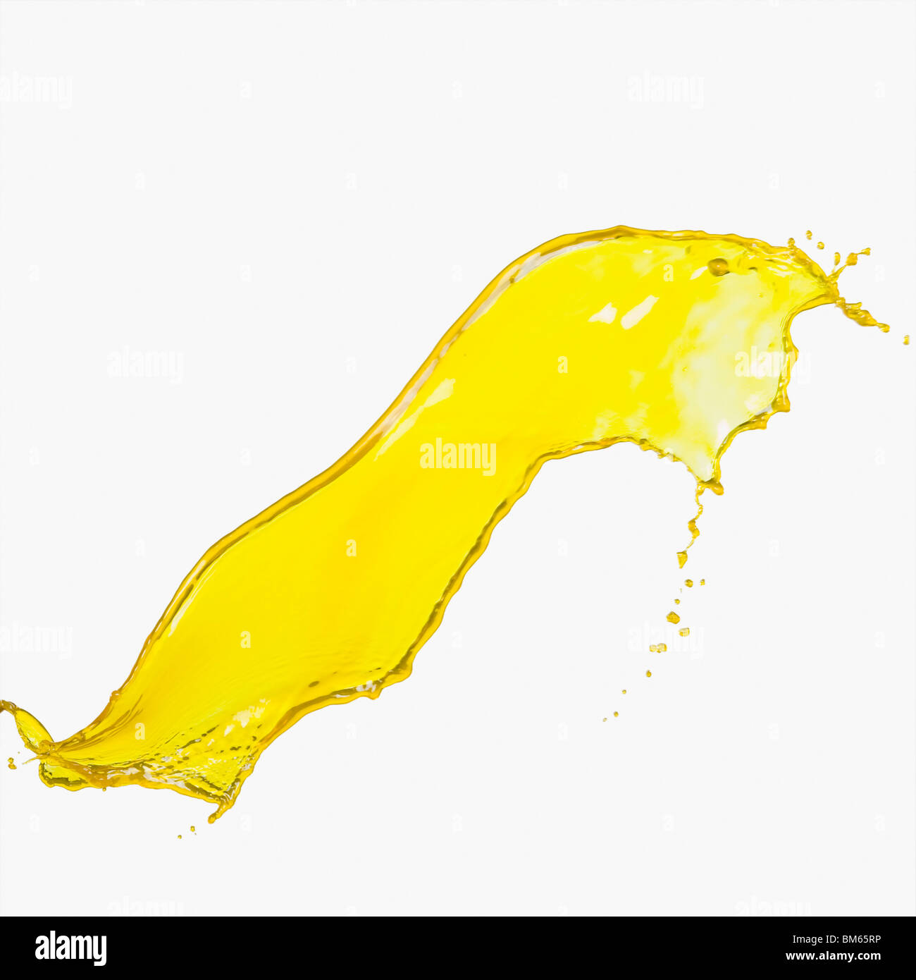 Splash of yellow paint on a white background Stock Photo - Alamy