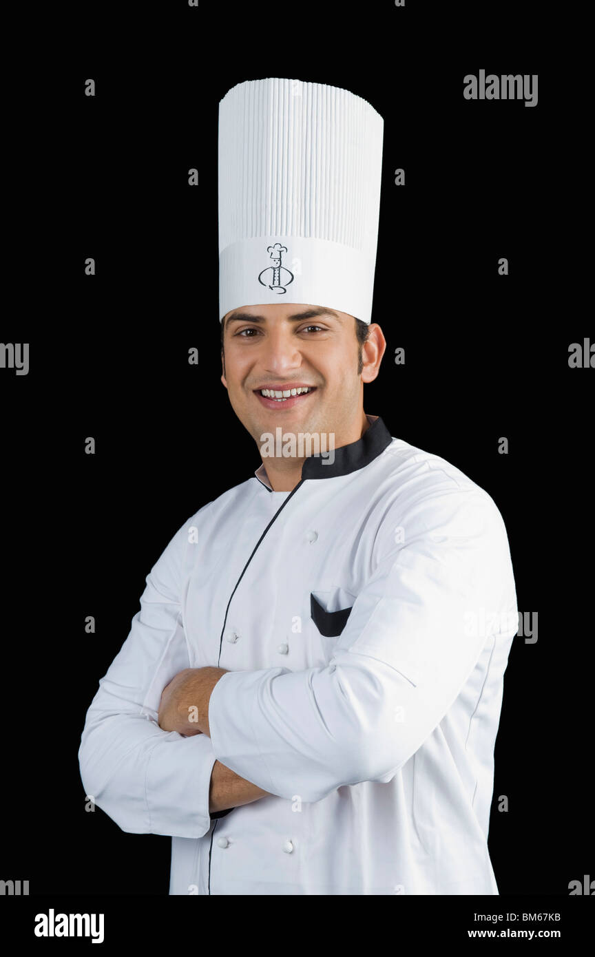 Portrait of a chef smiling Stock Photo - Alamy