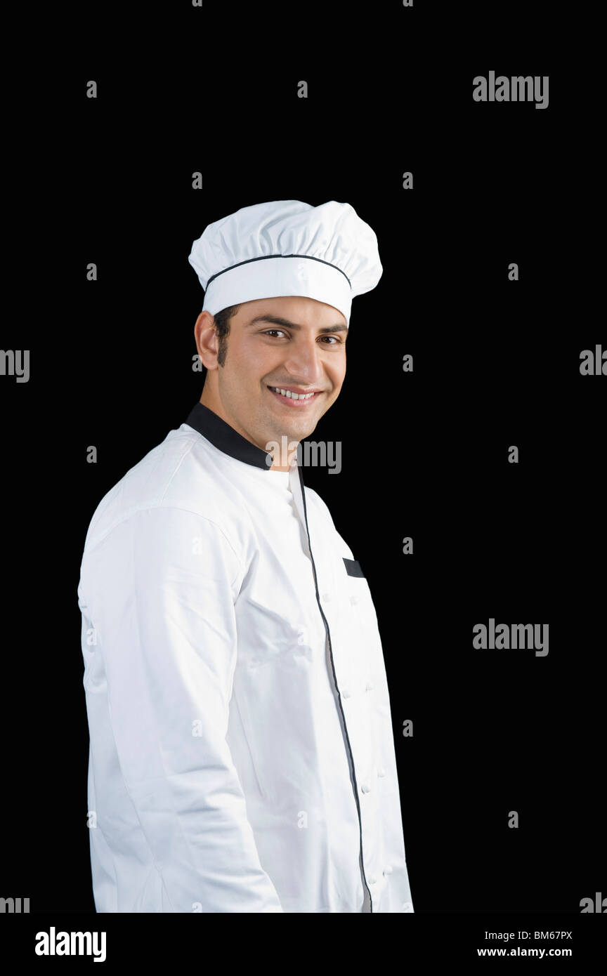 Portrait of a chef smiling Stock Photo - Alamy