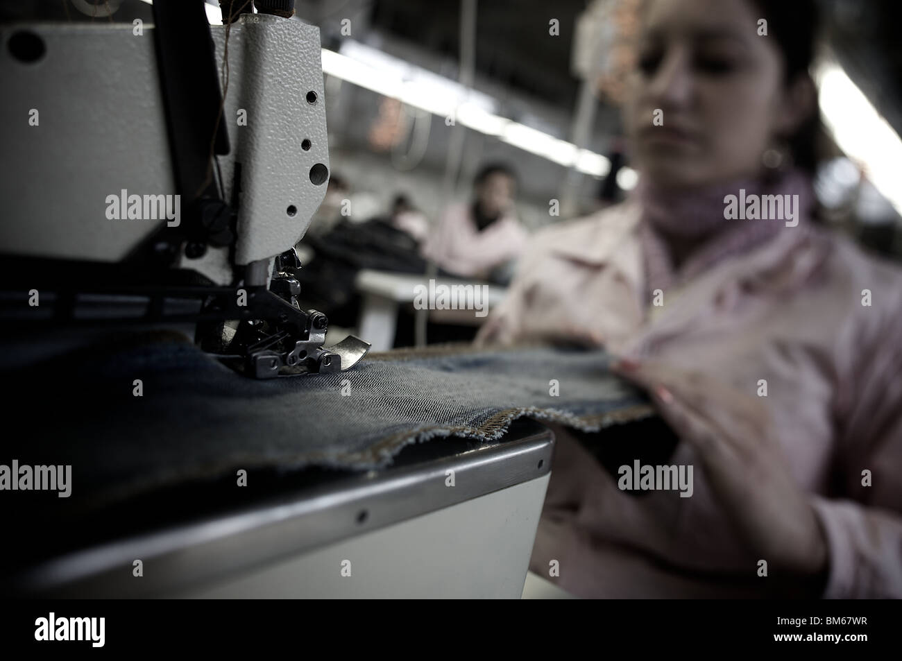 Denim fabric dyeing hi-res stock photography and images - Alamy