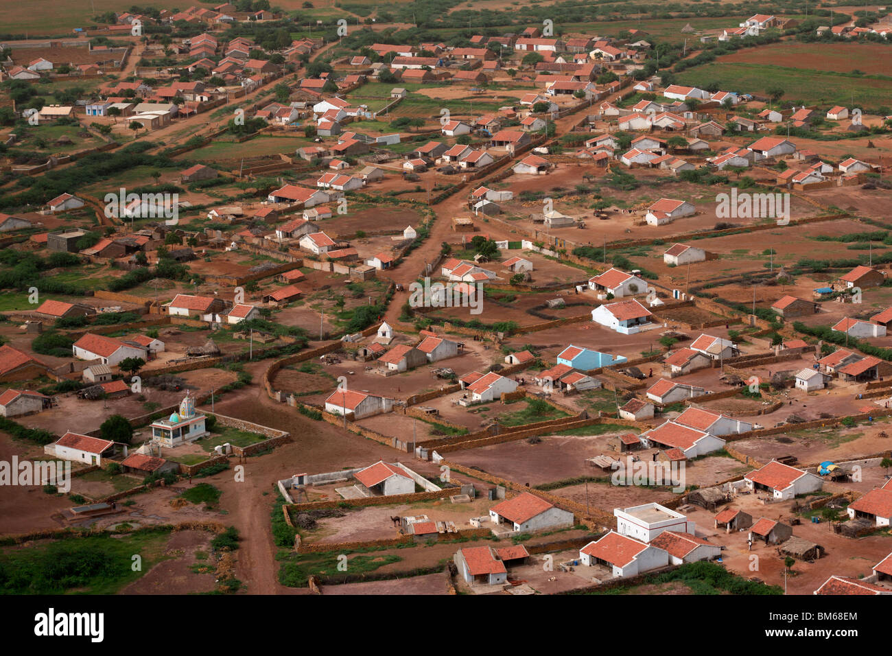 Aerial view of a village in Gujarat, India Stock Photo - Alamy