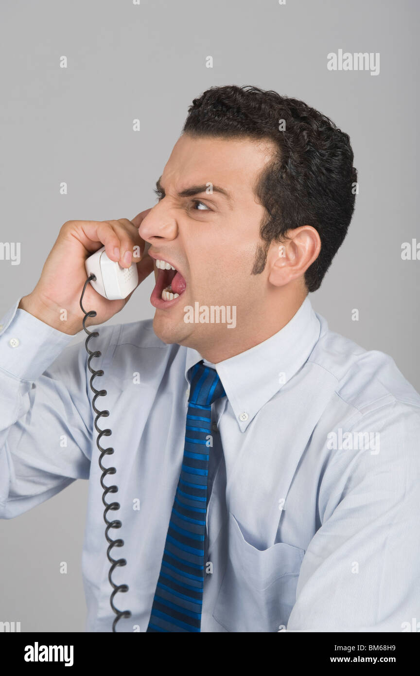 Authority communication looking away telephone hi-res stock photography ...