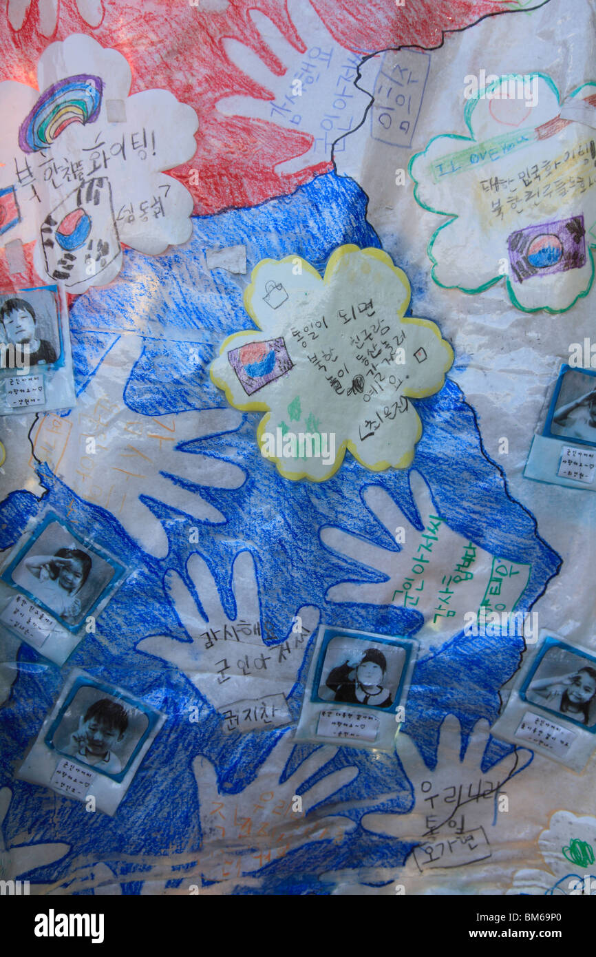 Pleas for reunification Freedom Bridge Imjingak Paju South Korea Stock ...