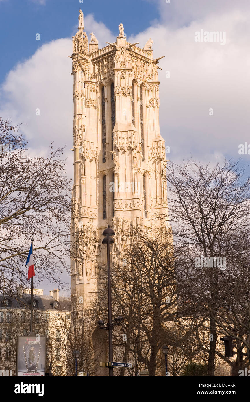 Saint-Jacques Tower, the Tour Saint-Jacques, Paris, France Stock Photo ...