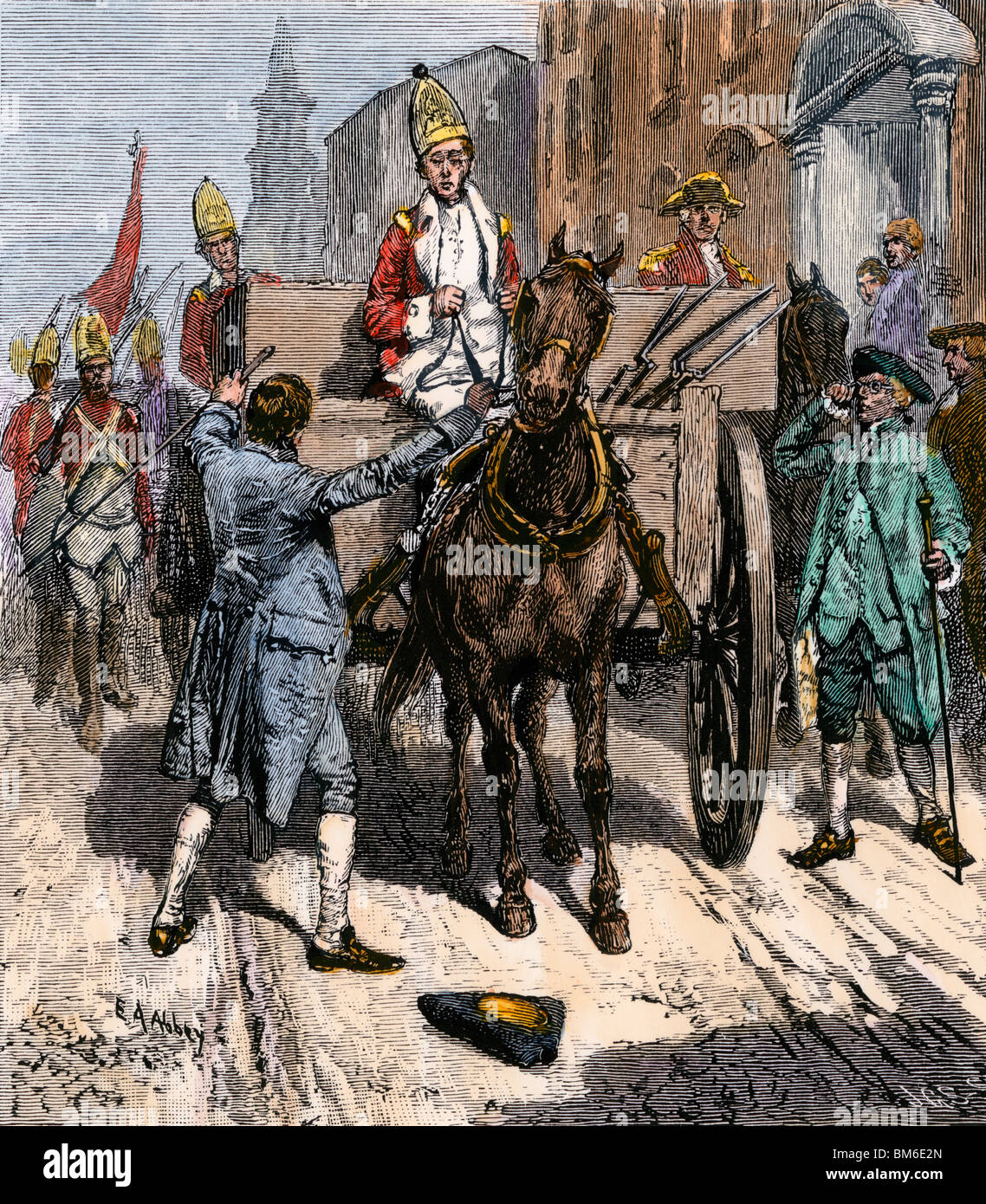 Marinus Willett seizing British weapons for the Sons of Liberty in New ...