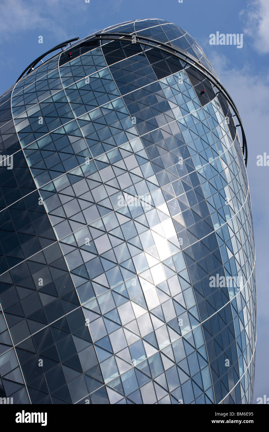 30 St Mary Axe, Widely known as the Gherkin, 180m tall it is the second ...