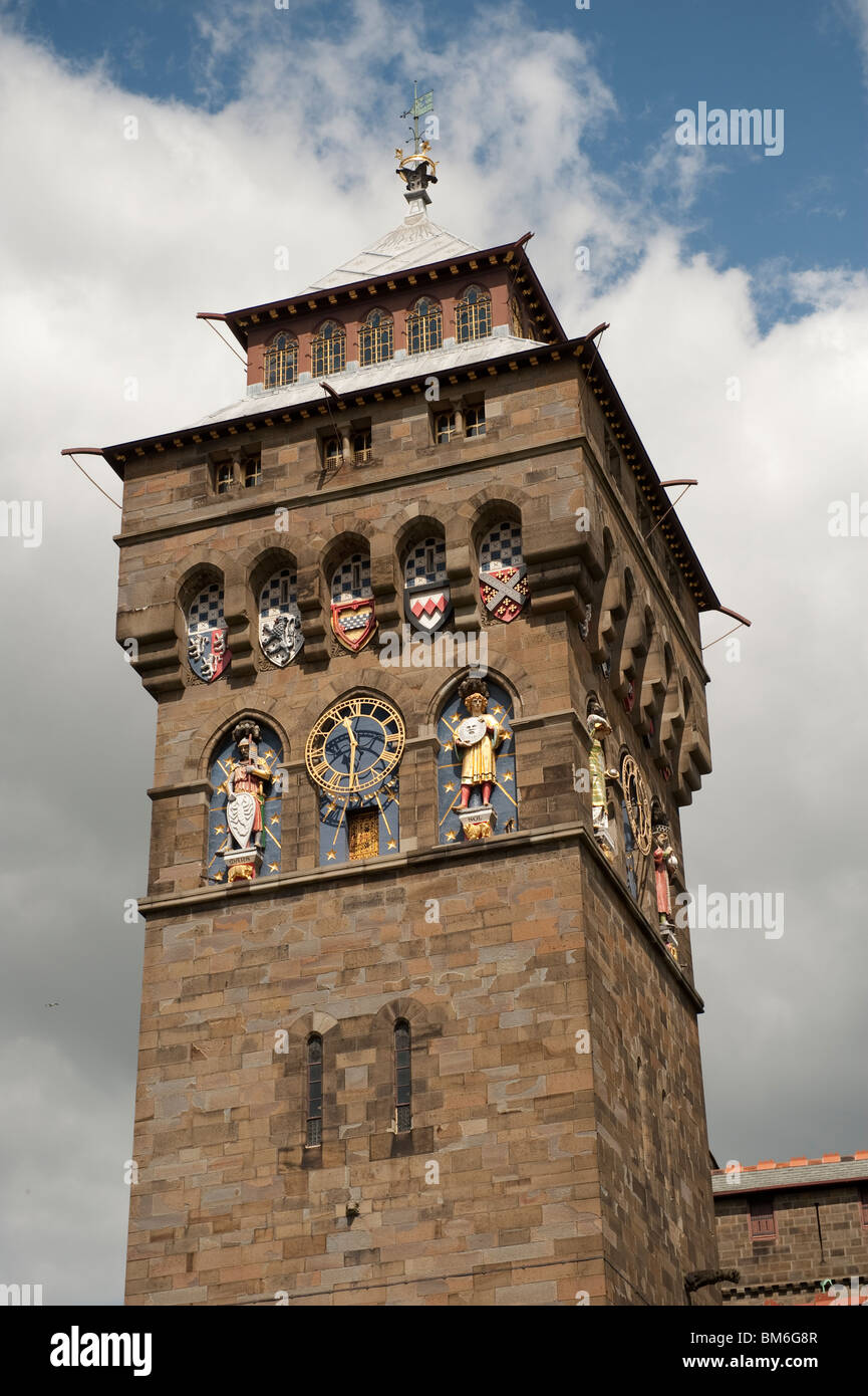 Ornate clock tower cardiff castle hi-res stock photography and images ...