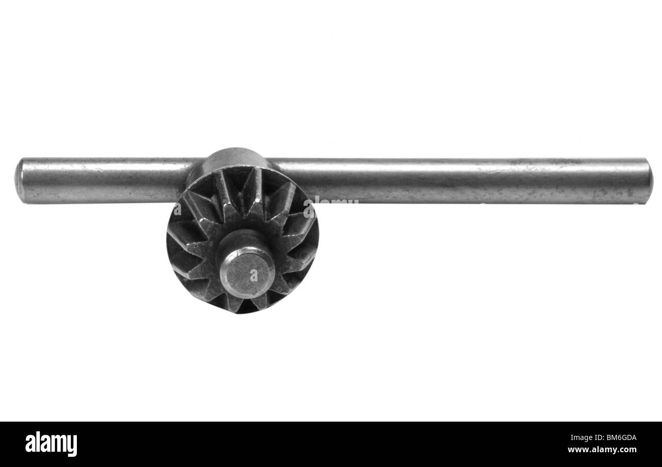 Close-up of a drill chuck key Stock Photo - Alamy