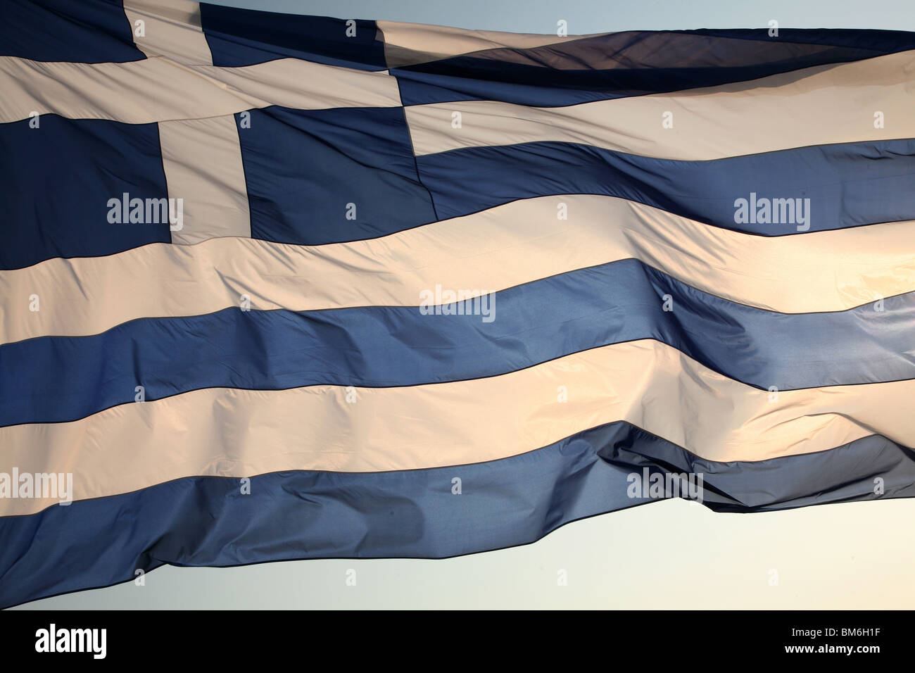 Greek national flag Stock Photo - Alamy