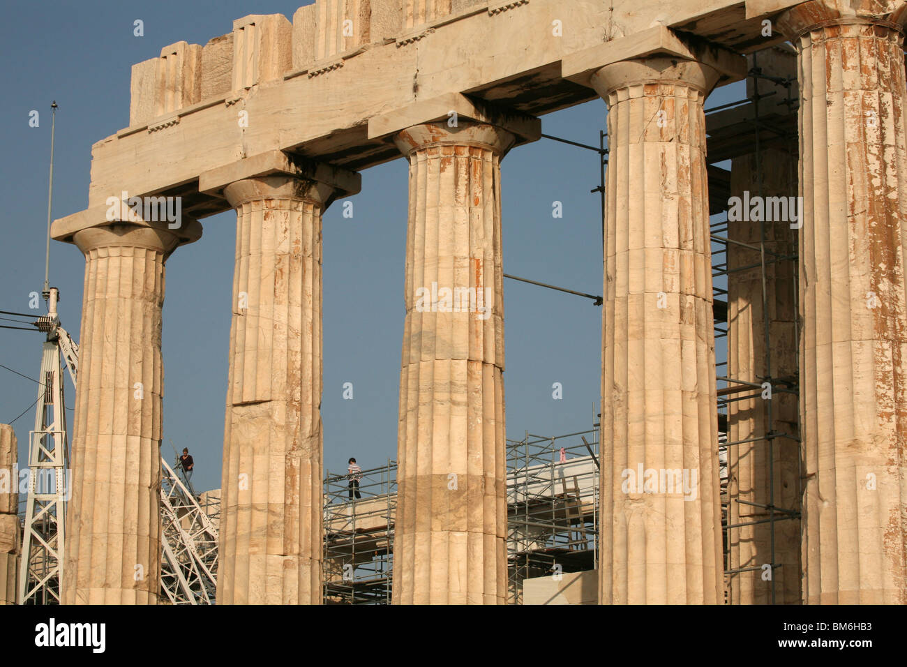 Restoration works at the Parthenon in the Acropolis of Athens in Greece Stock Photo - Alamy