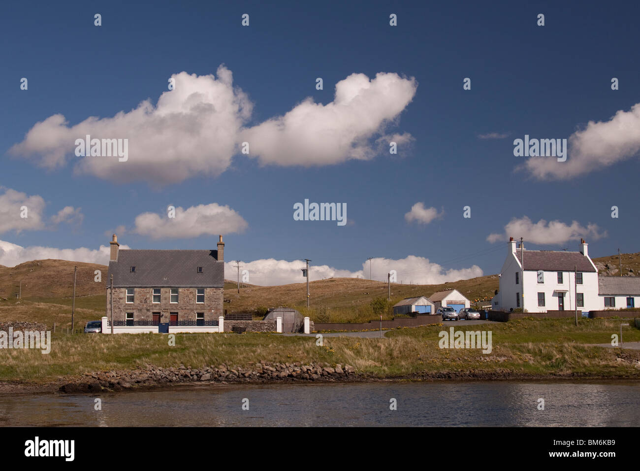 Two houses on the Shetland Islands Stock Photo - Alamy
